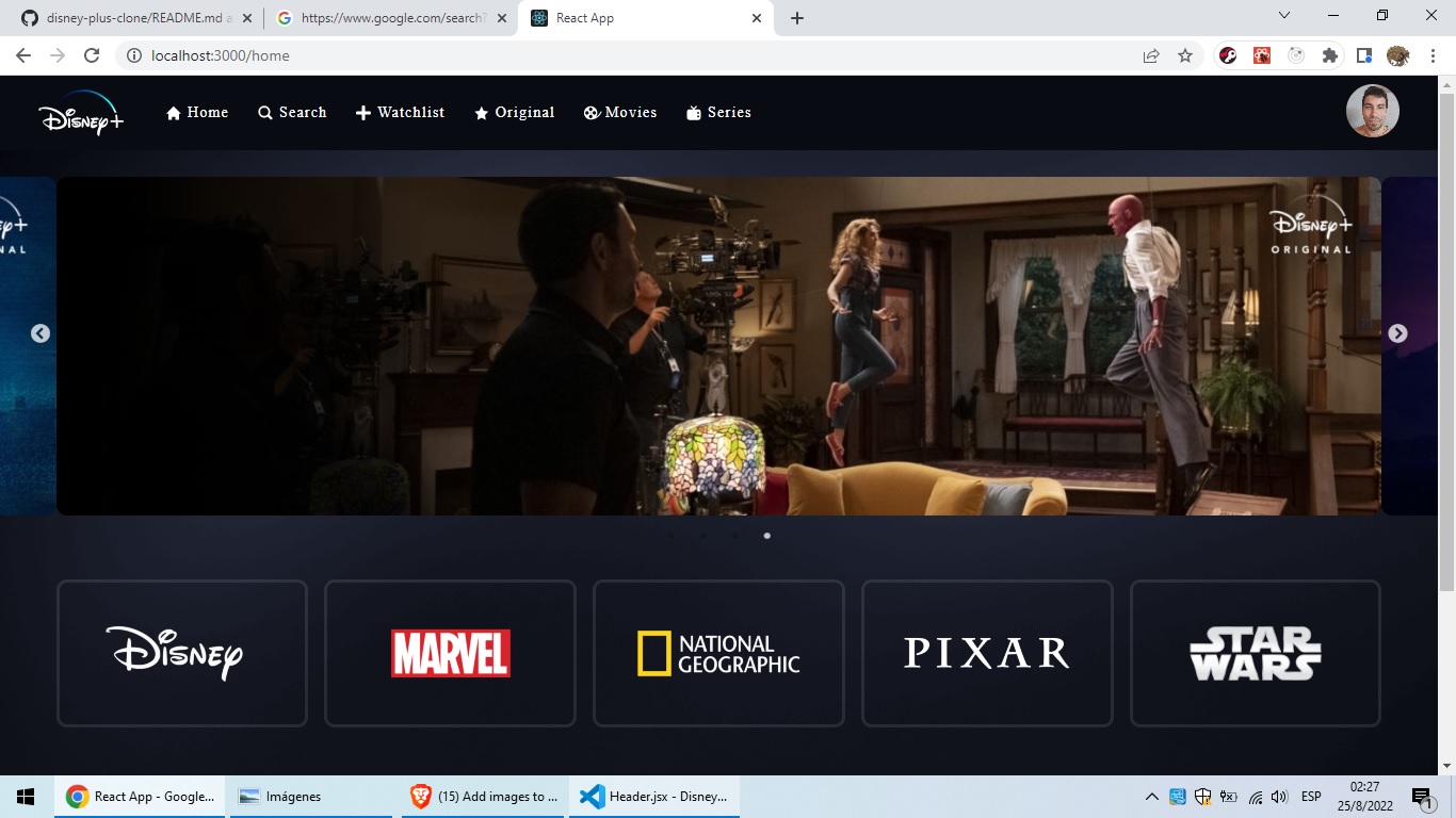 GitHub - jakiro12/disney-plus-clone: First clone of disney plus. It is in progress yet
