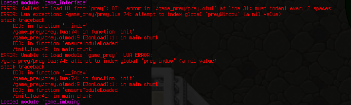 Prey Module Incorrect Indentation · Issue 326 · Mehahotclient · Github