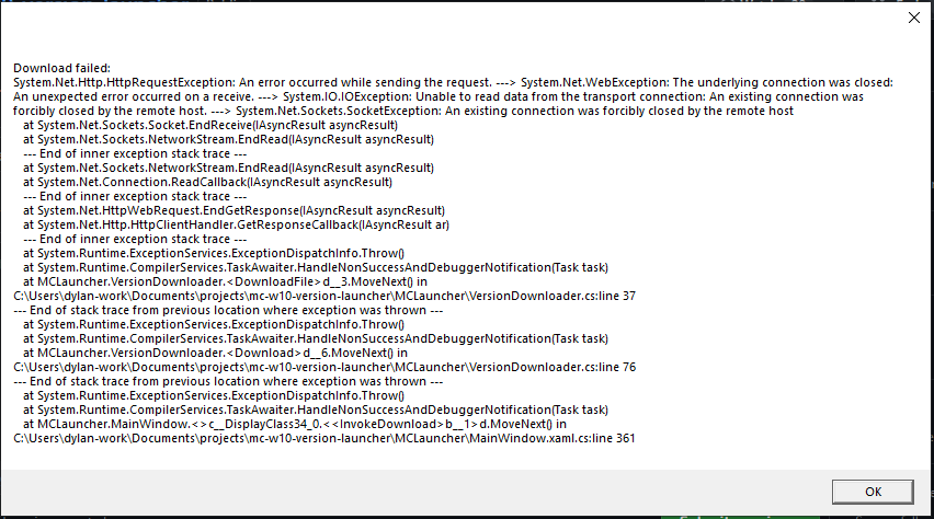 Download Failed · Issue #172 · MCMrARM/mc-w10-version-launcher · GitHub