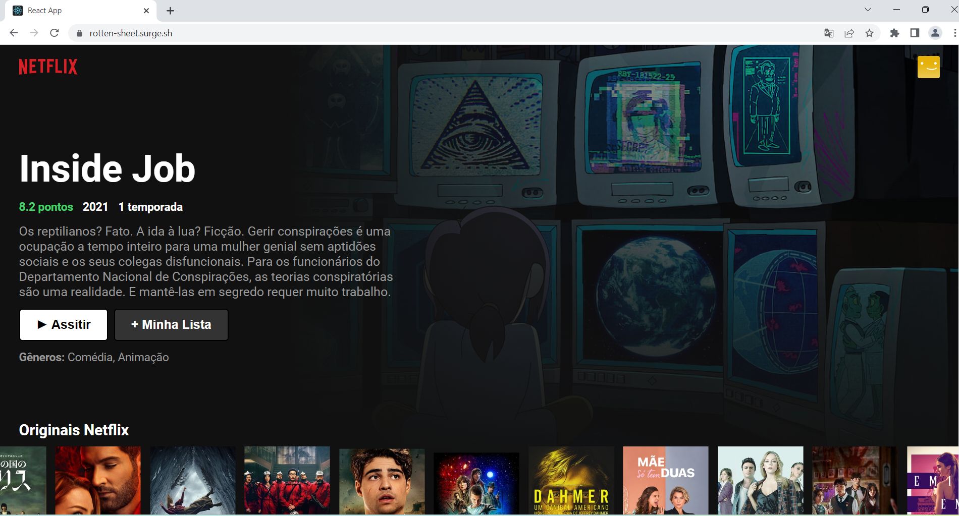GitHub - hugoaguiar87/NetflixClone: Projeto feito em ReactJS no qual foi feito o clone da ...