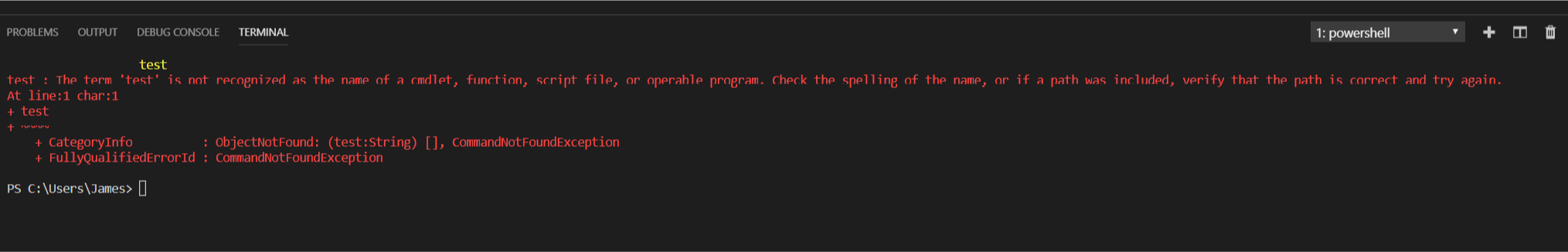 Integrated terminal starts completely blank until after pressing enter ...