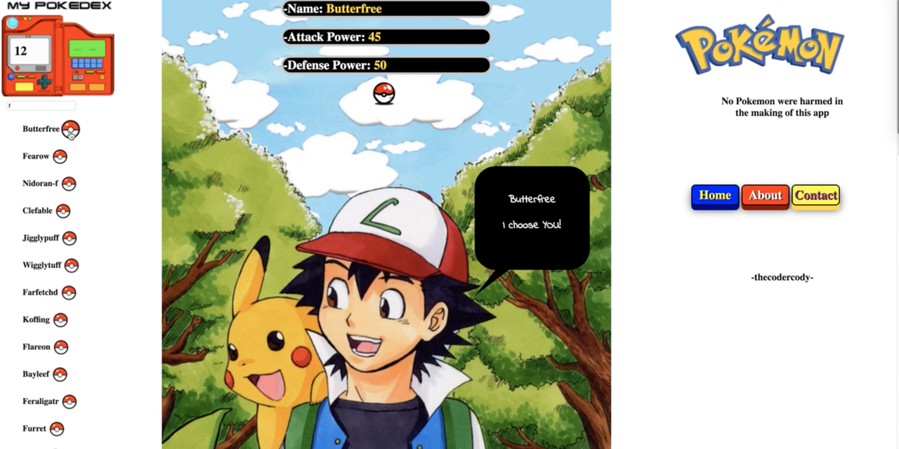 GitHub - thecodercody/MyPokedex: Single Page app Using Pokemon API