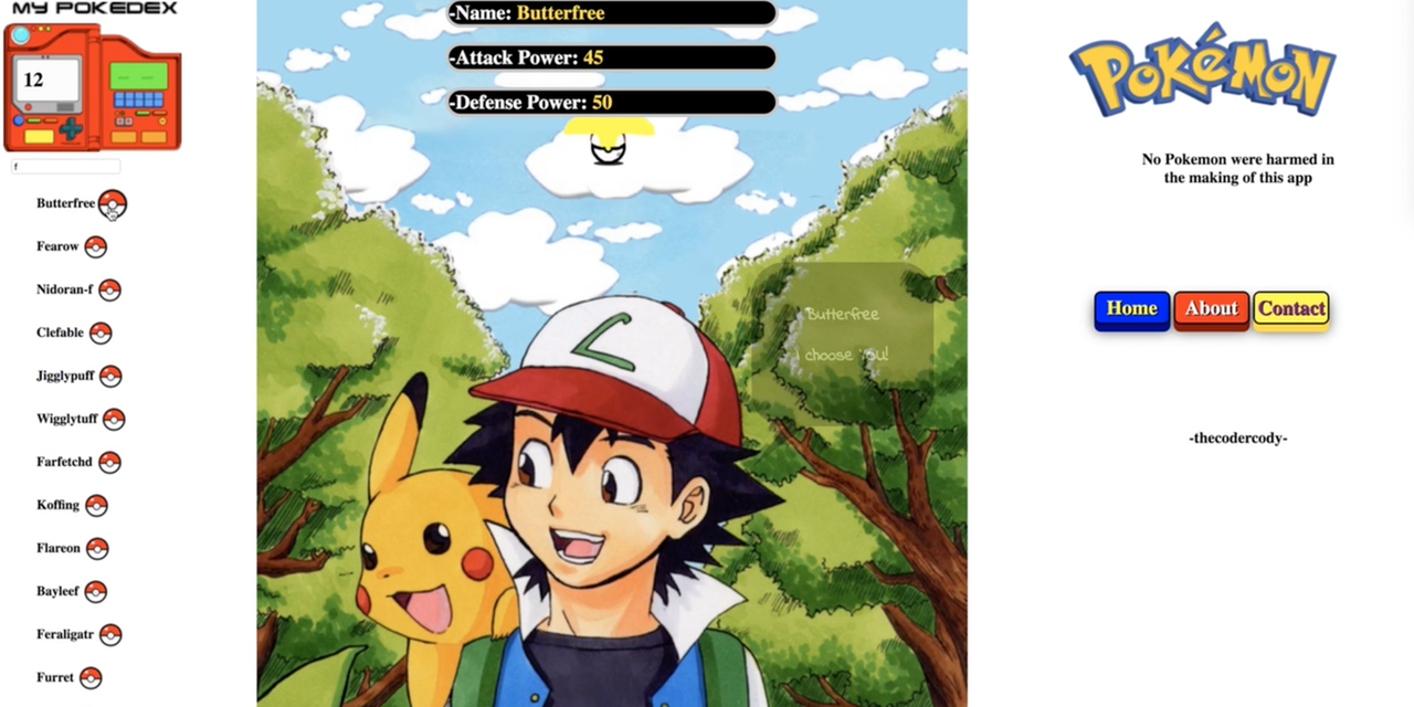 GitHub - thecodercody/MyPokedex: Single Page app Using Pokemon API