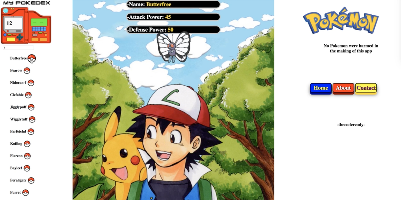 GitHub - thecodercody/MyPokedex: Single Page app Using Pokemon API