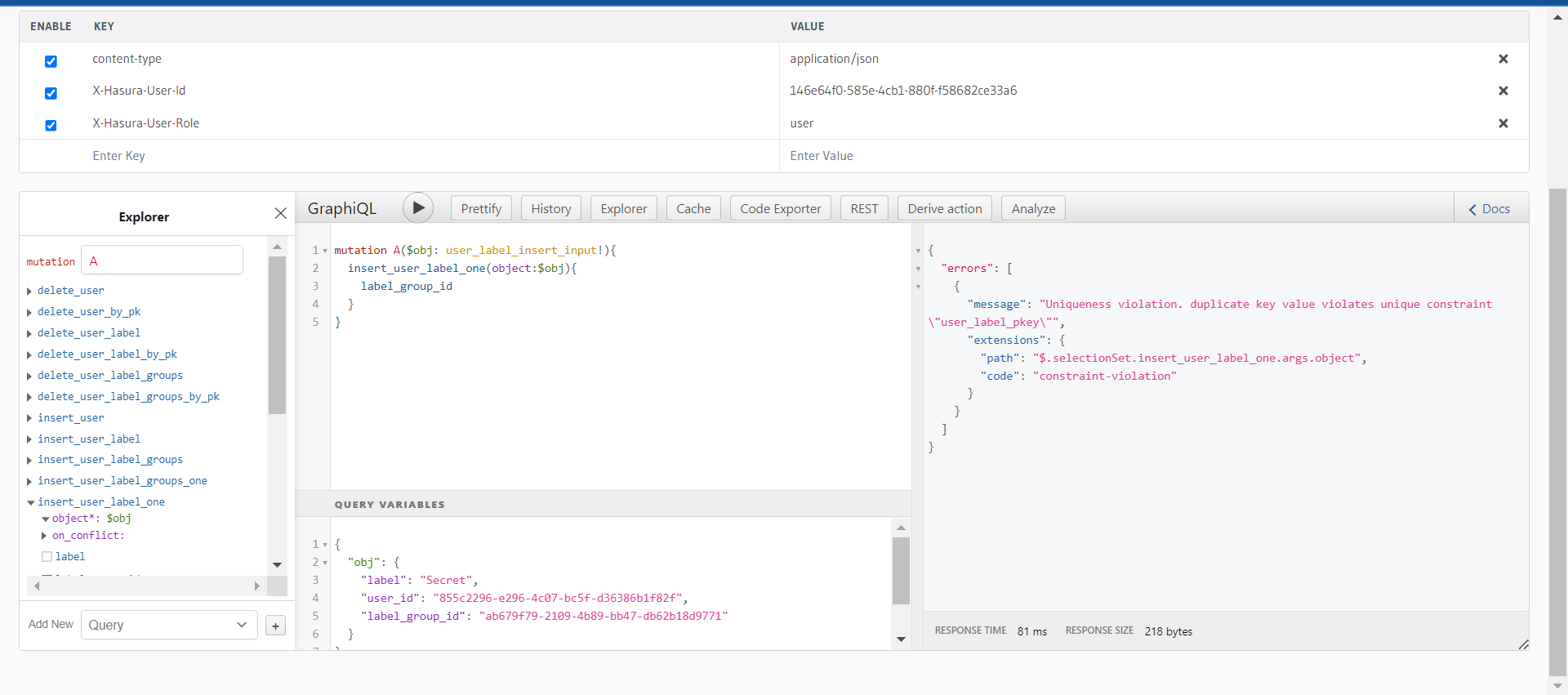 Row permission check short-circuits on insert failure · Issue #9838 · hasura/graphql-engine · GitHub