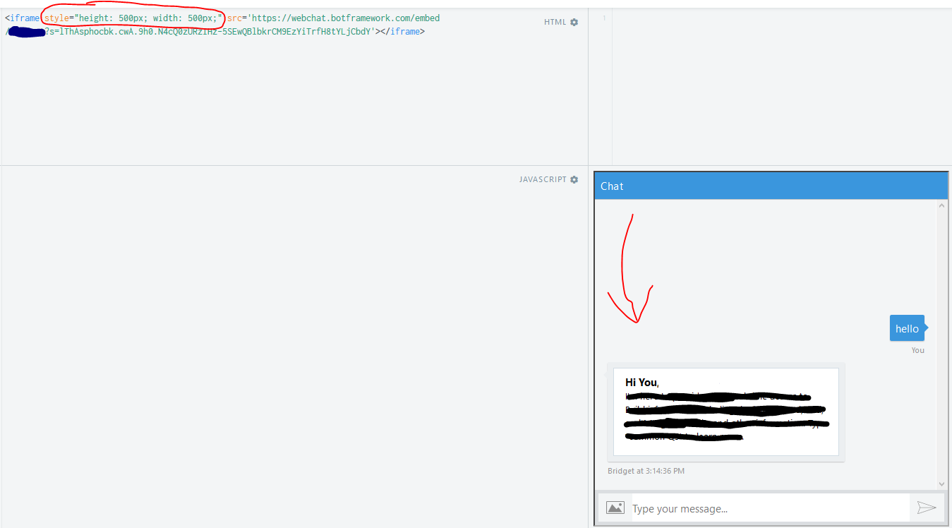 [Question] Embed Direct Line Bot within HTML page. · Issue #3099 · microsoft/botframework-sdk ...