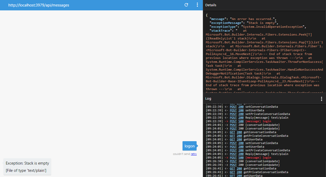 [Question] context.Forward() causes stack exception? · Issue #3155 · microsoft/botframework-sdk ...