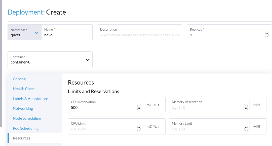 Project/namespace quota not working · Issue #4597 · rancher/dashboard · GitHub