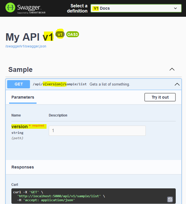 SwaggerGeneratorException: Conflicting method/path combination "GET api/v{version}/first/list ...