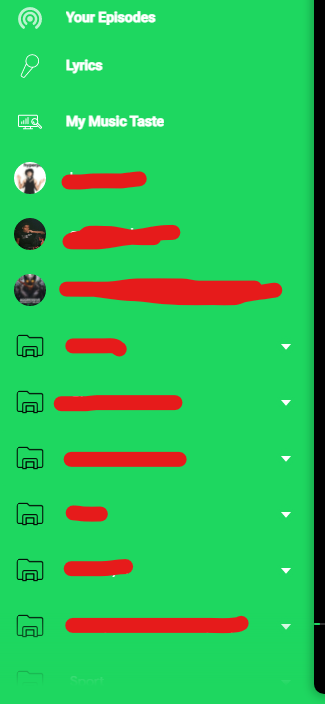 Sidebar doesnt go far enough to show all playlists · Issue #679 · spicetify/spicetify-themes ...