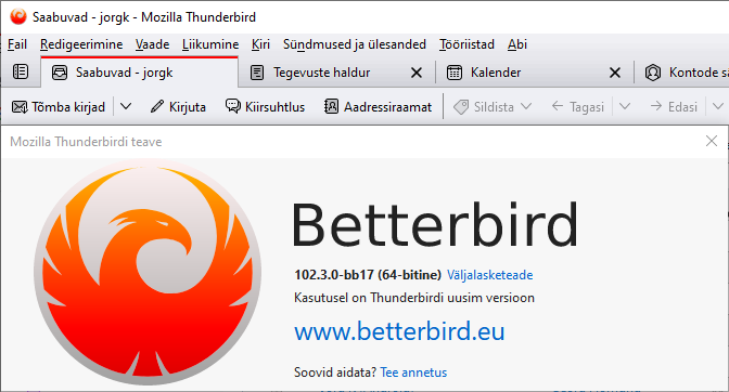 cannot run Betterbird 102.2.2 with existing and same version of Thunderbird profile. · Issue #76 ...
