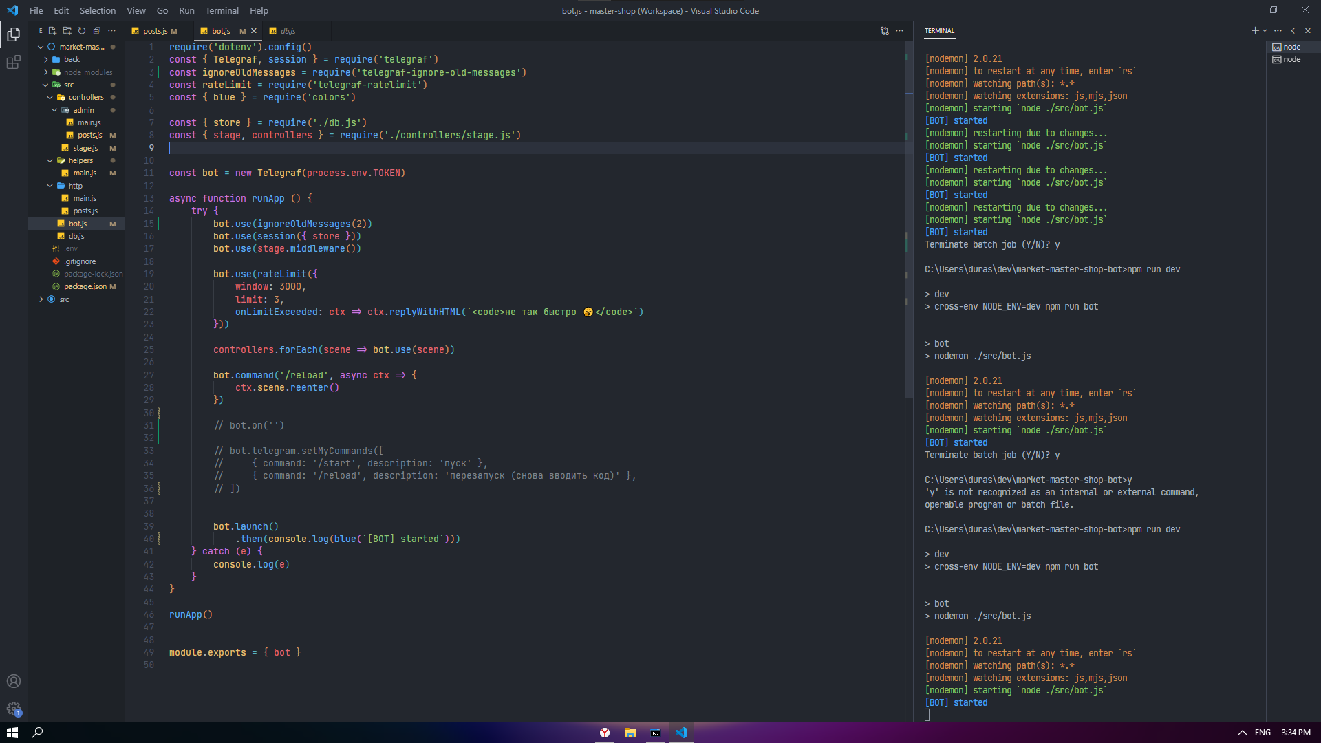 Dont working · Issue #1 · artginzburg/telegraf-ignore-old-messages · GitHub