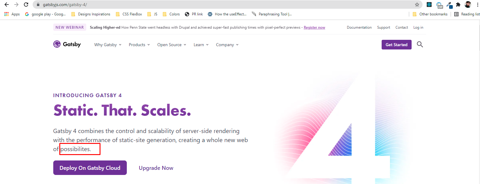 Typo in spelling · Issue #33680 · gatsbyjs/gatsby · GitHub