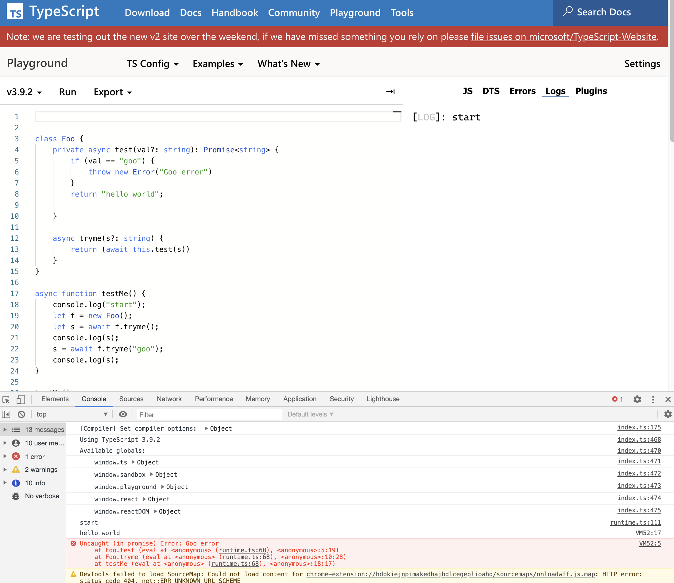 Playground: console.log on background threads don't show up in log. · Issue #718 · microsoft ...