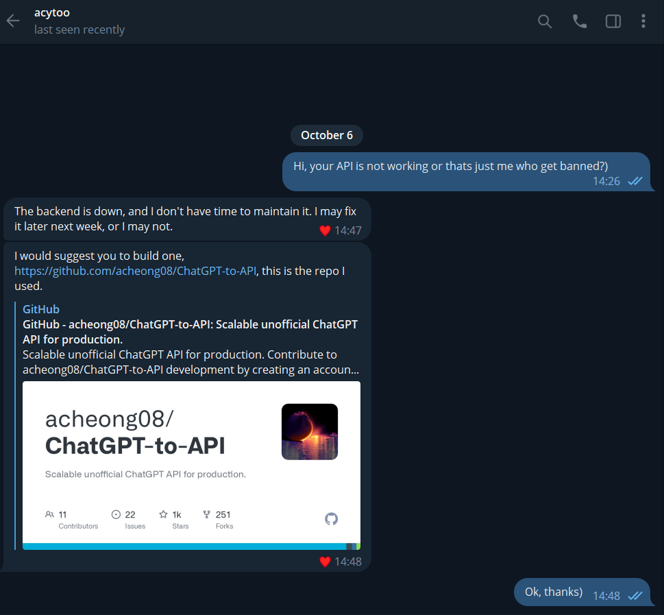 AItianhu is inactive · Issue #995 · xtekky/gpt4free · GitHub