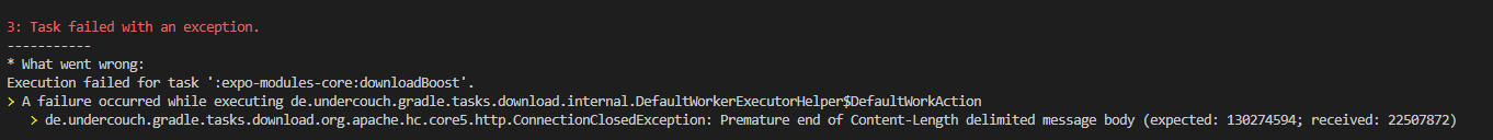 Execution failed for task ':expo-modules-core:downloadBoost' · Issue #19596 · expo/expo · GitHub