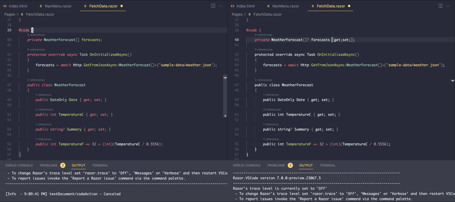 Razor Language Server for VS Code is built with a preview of .NET 6 · Issue #6241 · dotnet/razor ...