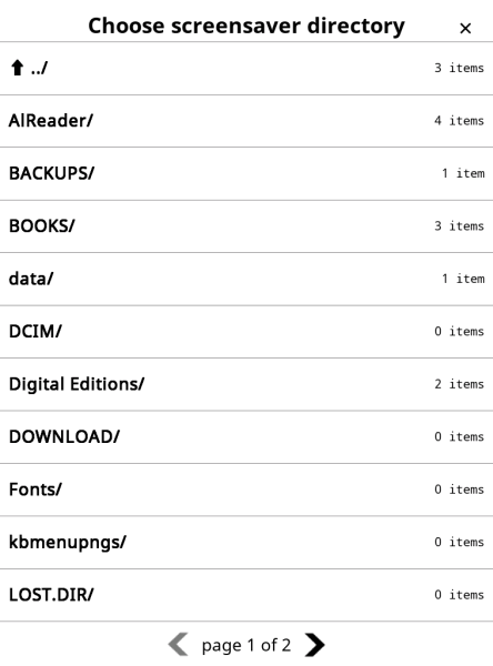 Show hidden folders when selecting Screensaver folder · Issue #4117 · koreader/koreader · GitHub