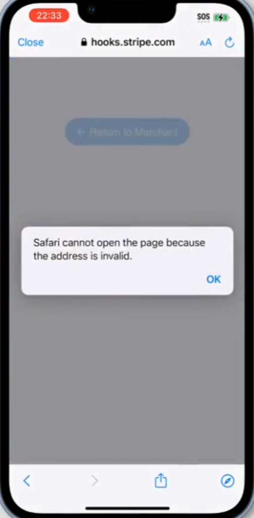 Safari cannot open the page because the address is invalid · Issue #1483 · stripe/stripe-react ...