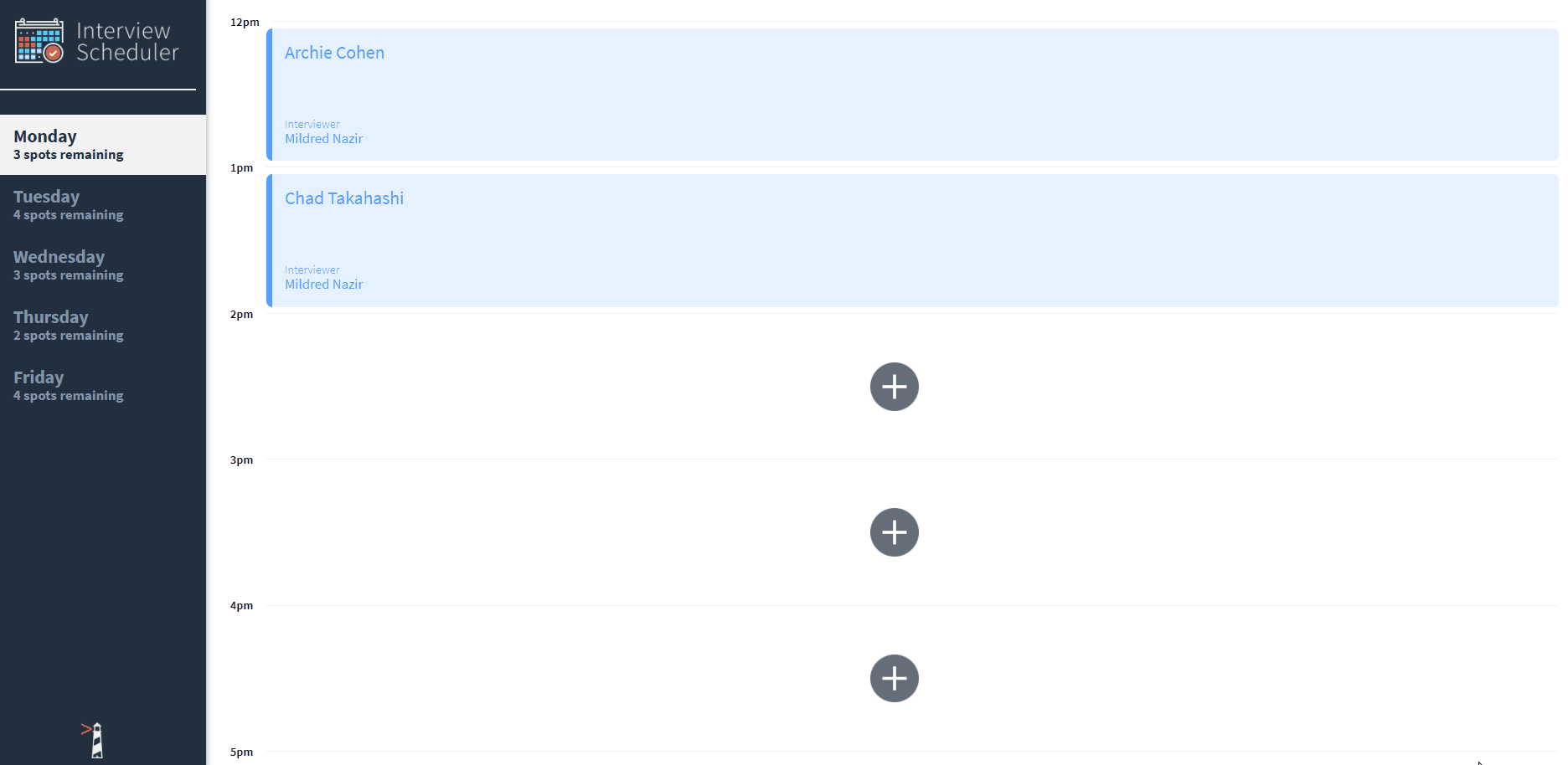 Github Jessonzieglerlighthouse Labs Scheduler