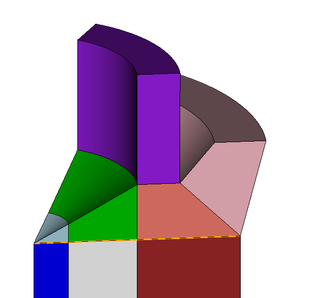 Cubit meshing a few elements manually / meshing a weird sector region ...