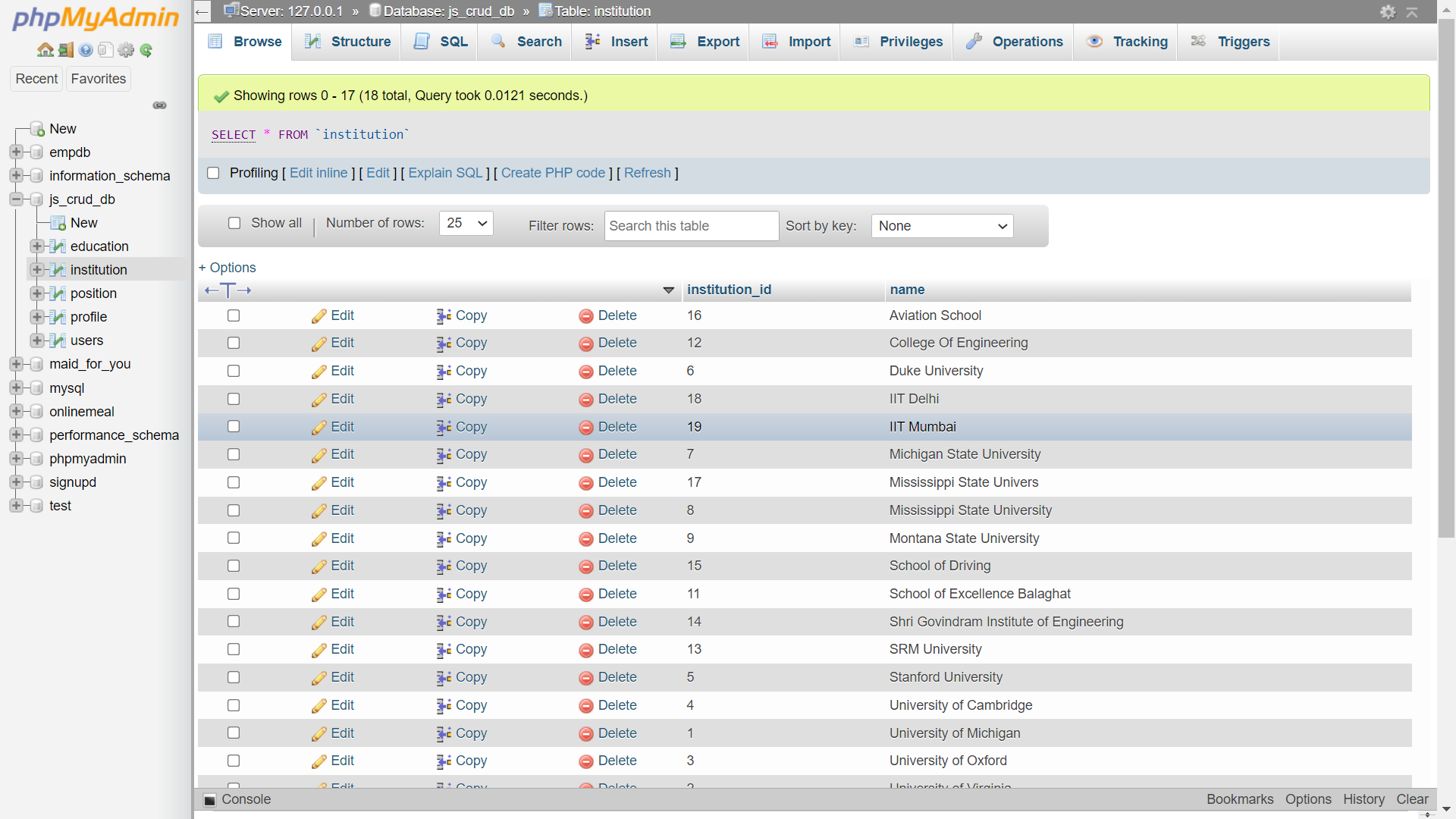 GitHub - siddh9001/CRUD-Webapp: This is Basic Create, Remove, Update, Delete webapp which uses ...