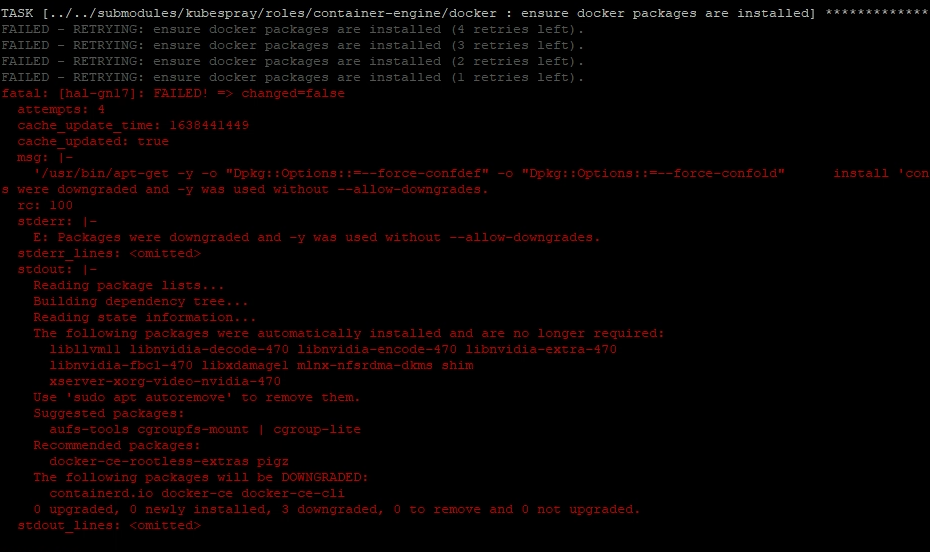 During The Deepops Installation `ensure Docker Packages Are Installed` Task Fails · Issue 1076