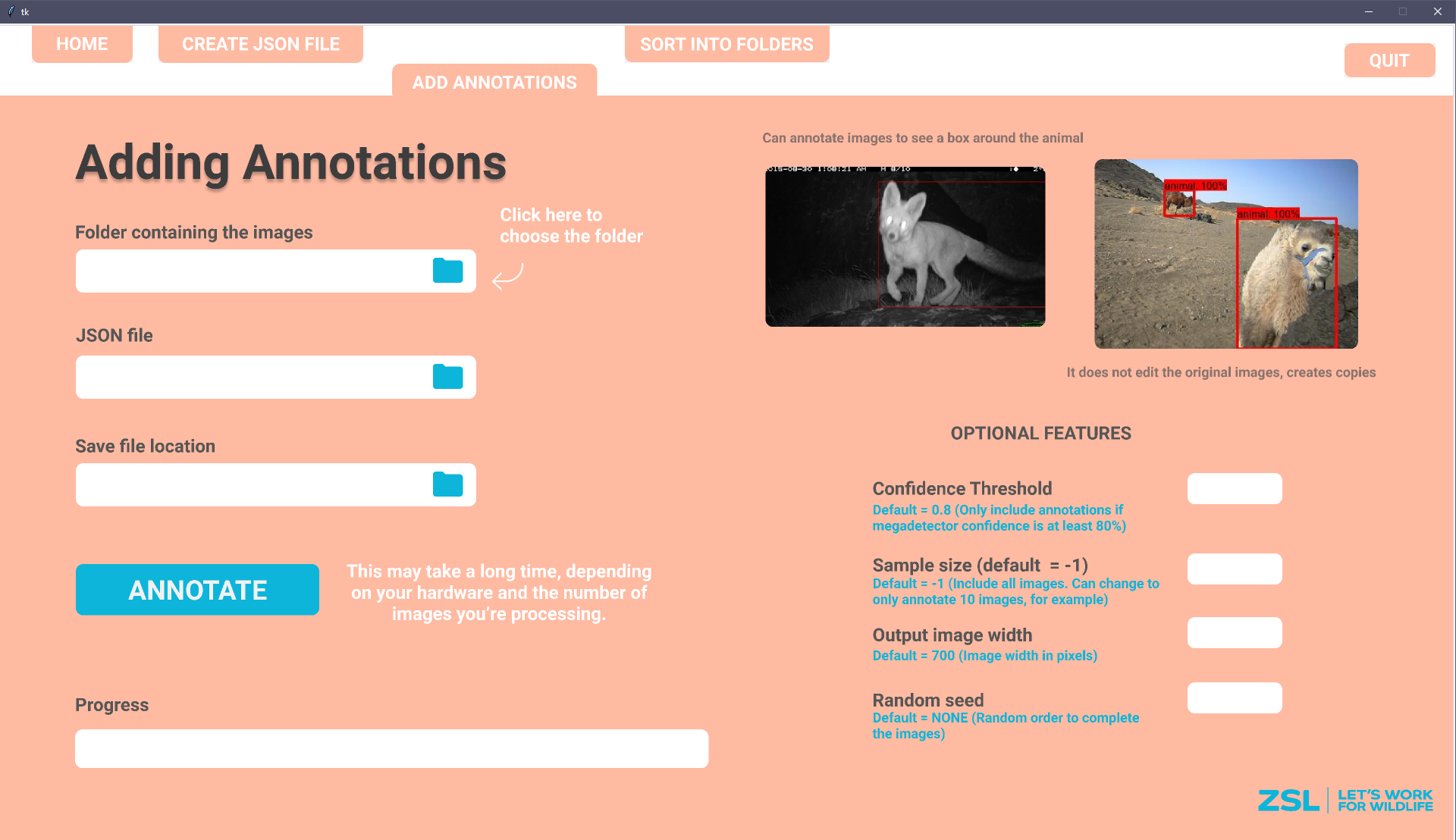 GitHub - NaomiMcWilliam/Megadetector-Interface: GUI created for the ...