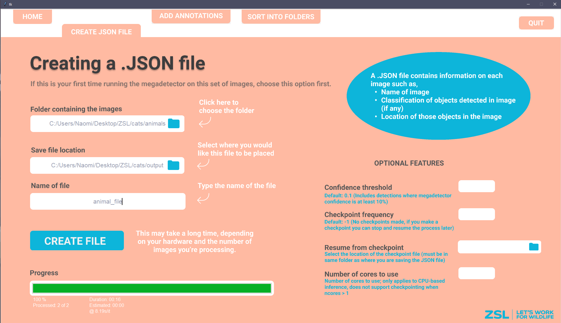 GitHub - NaomiMcWilliam/Megadetector-Interface: GUI created for the ...