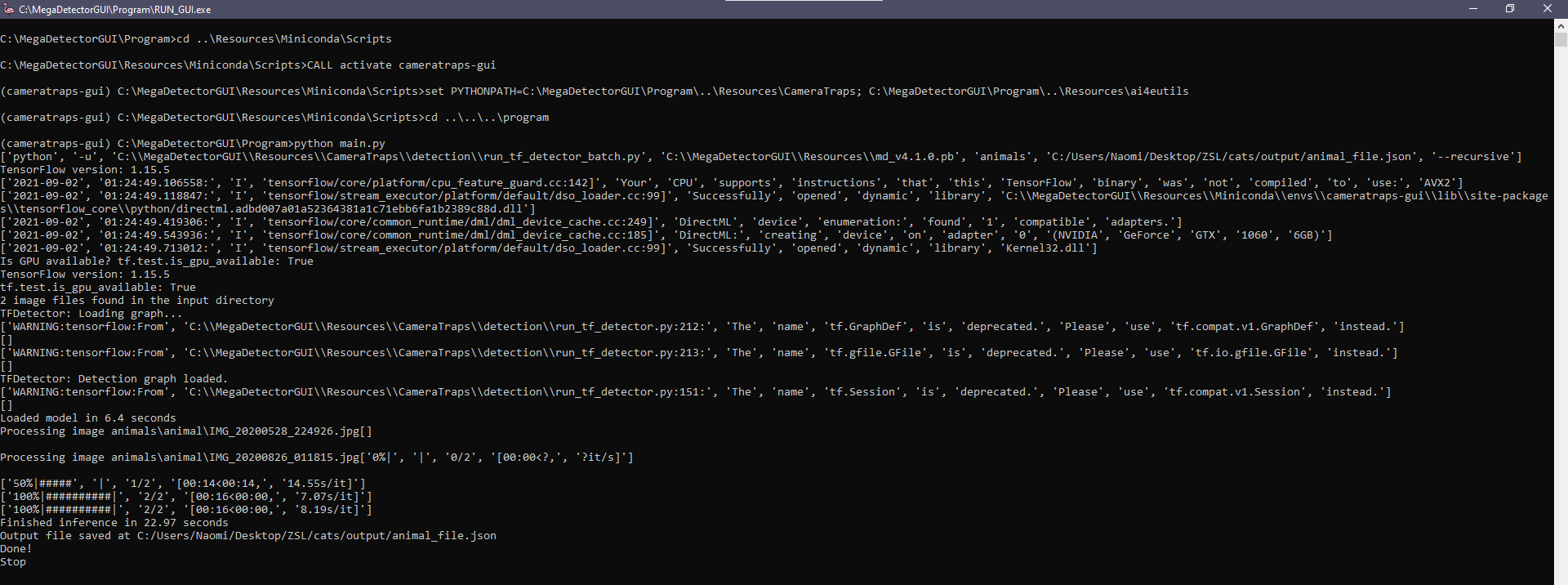 GitHub - NaomiMcWilliam/Megadetector-Interface: GUI created for the ...