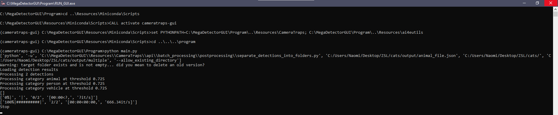 GitHub - NaomiMcWilliam/Megadetector-Interface: GUI created for the ...