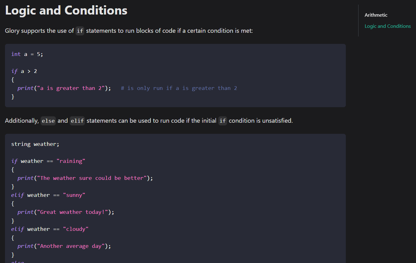GitHub - lxkast/Glory: The Glory programming language