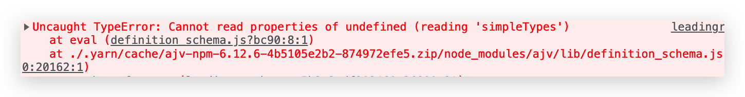 Anyone have issues with AJV (simpleTypes undefined) · Issue #2924 · rjsf-team/react-jsonschema ...