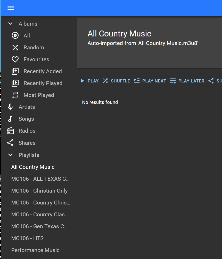 M3u8 Playlists Import But Have No Tacks · Navidrome Navidrome