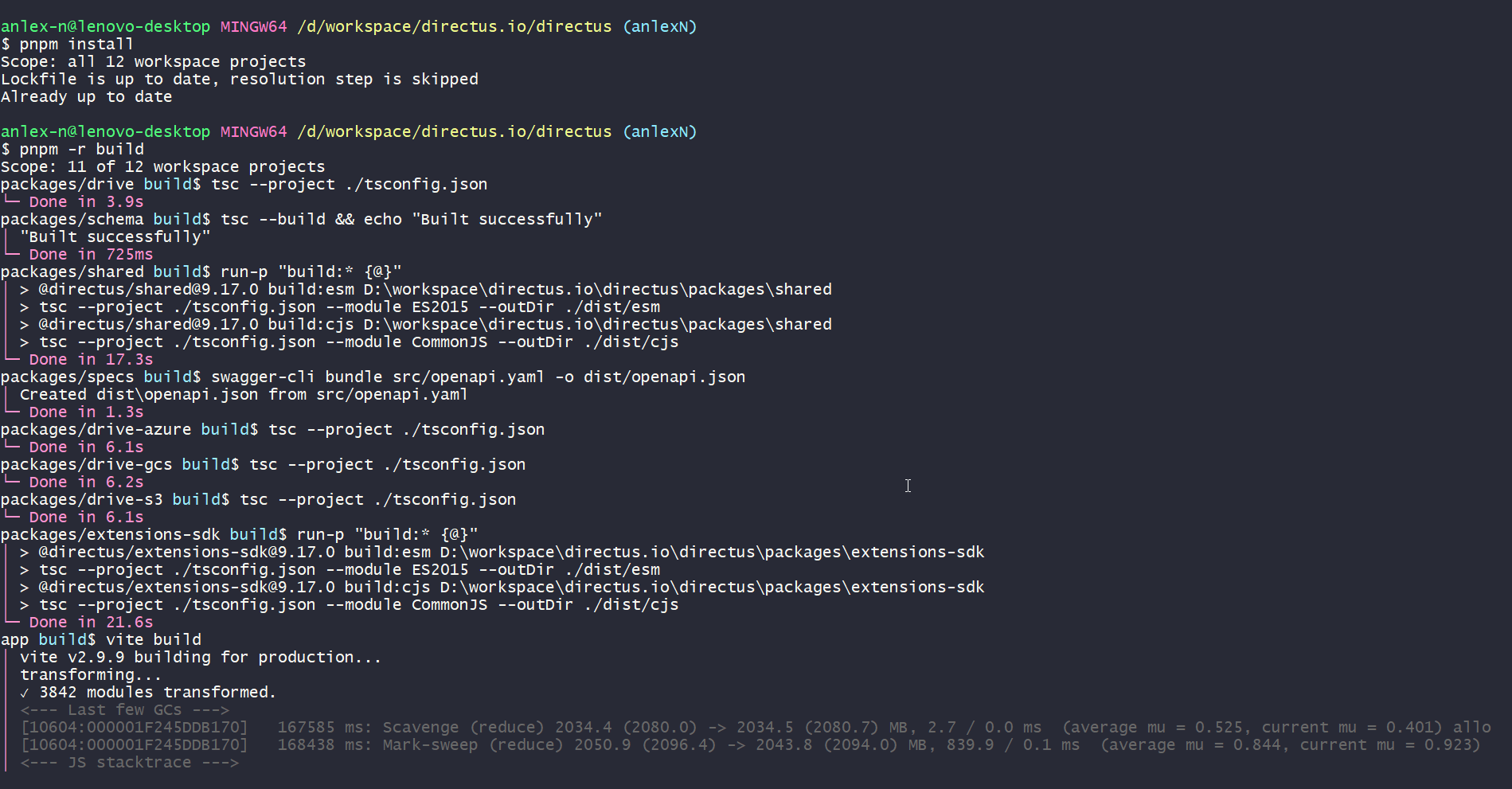 Err Pnpm Recursive Run First Fail · Issue 15391 · Directus Directus · Github
