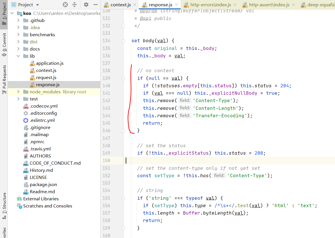 can you explain null == val vs val === null? · Issue #1498 · koajs/koa · GitHub