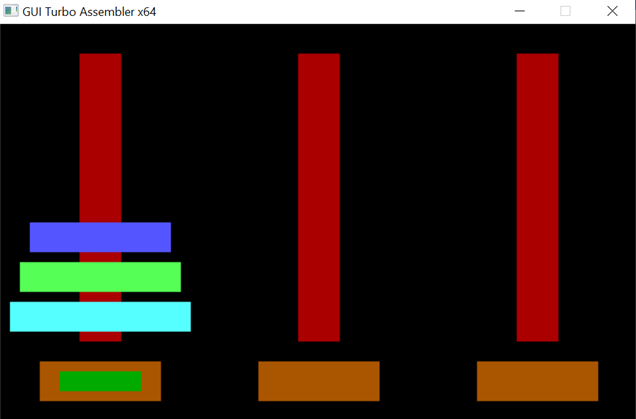 GitHub - Galc3882/Assembly-Tower-of-Hanoi: The Tower of Hanoi game with solver in Assembly.