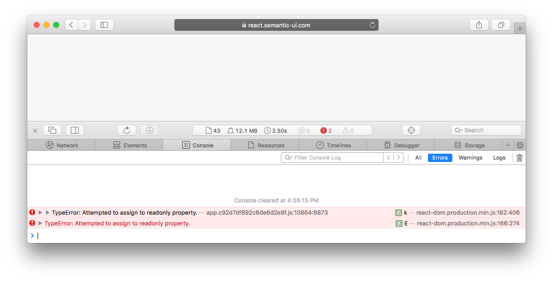 Modal Error When Open In Safari · Issue 2889 · Semantic Orgsemantic