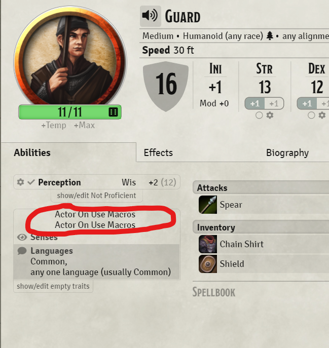 Double, bad looking "Actor On Use Macros" · Issue #505 · sdenec/tidy5e-sheet · GitHub
