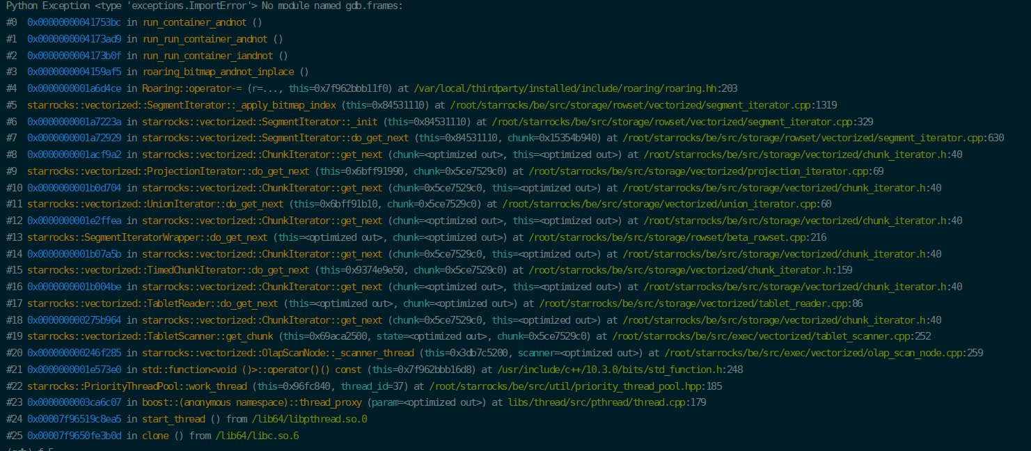 Query Failed With Be Crash · Issue 17939 · Starrocksstarrocks · Github 