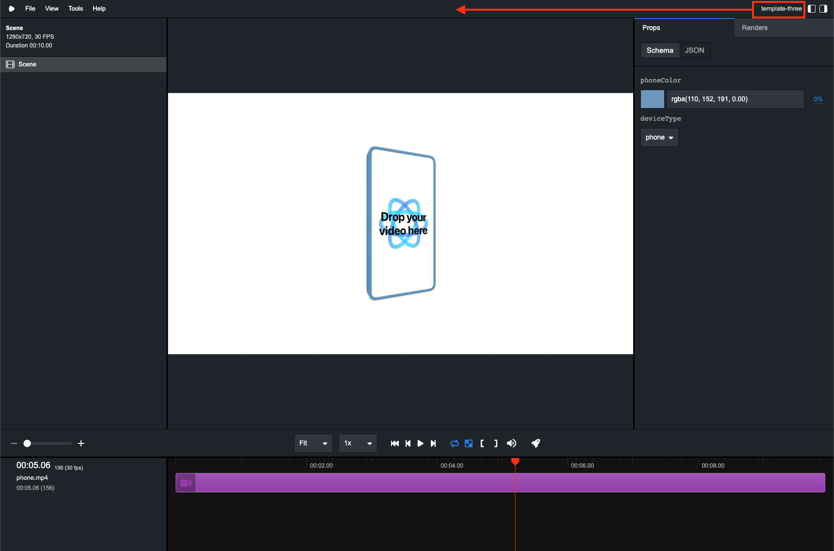 Project title in the upper middle of the preview · Issue #2174 · remotion-dev/remotion · GitHub