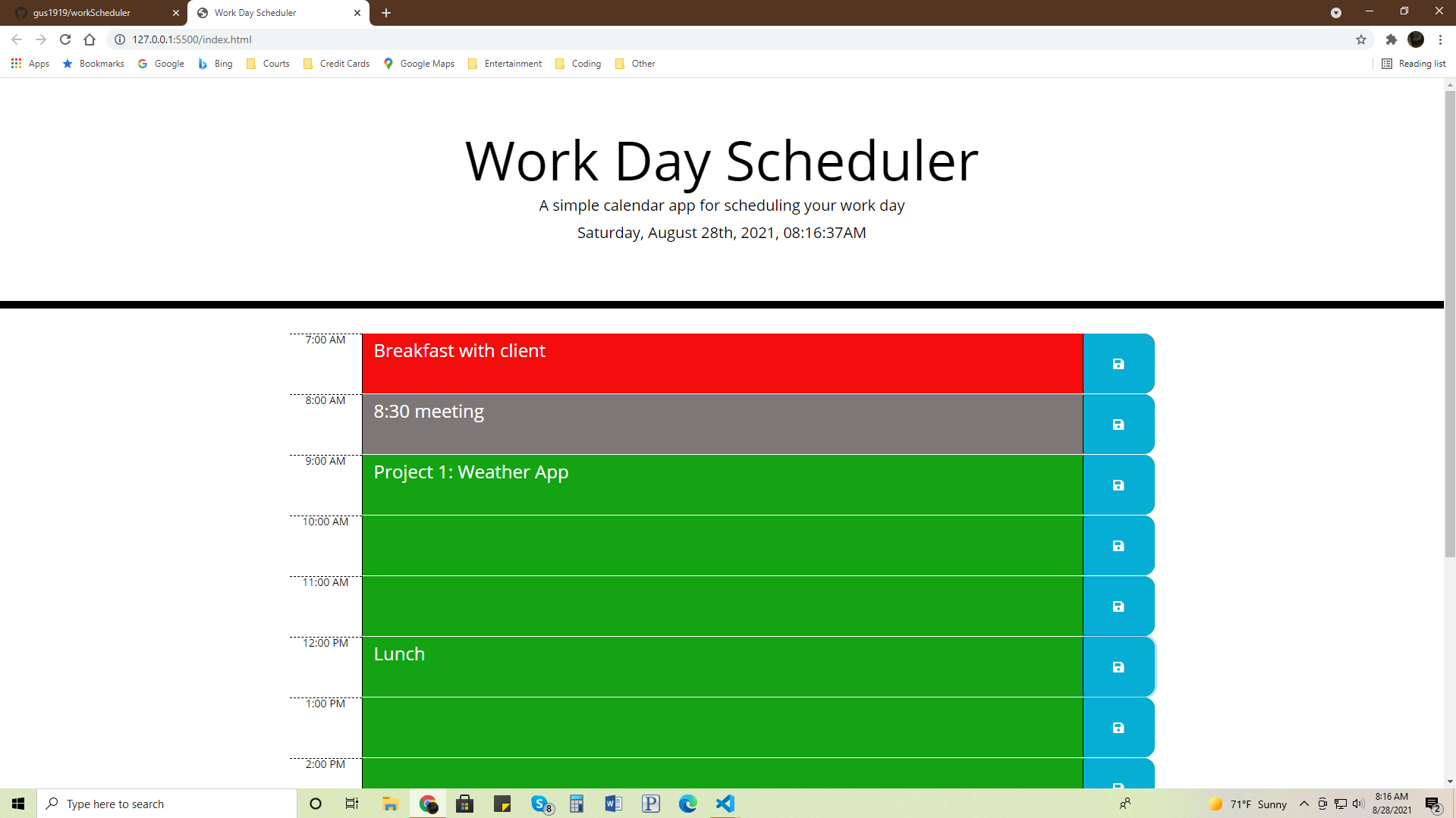 GitHub - gus1919/workScheduler