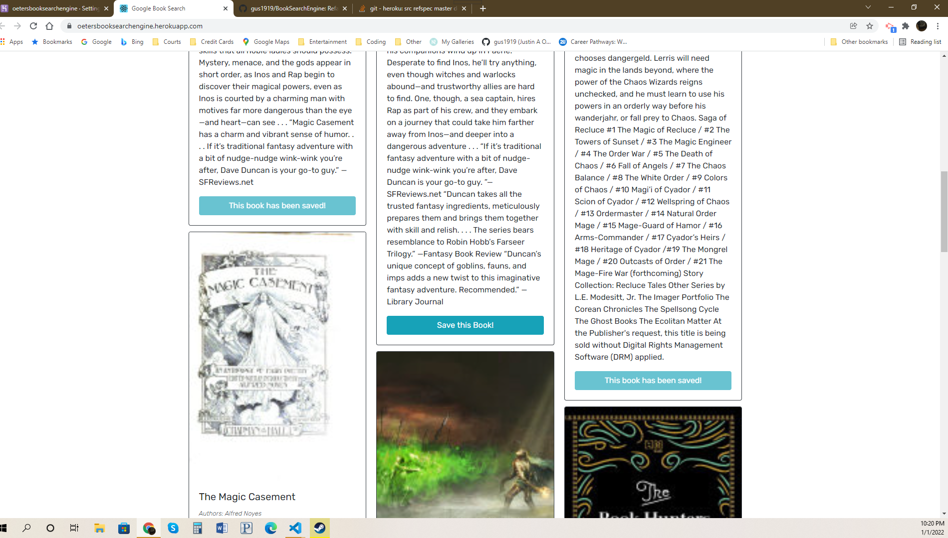 GitHub - gus1919/BookSearchEngine: Refactoring a code to utilize GraphQL.