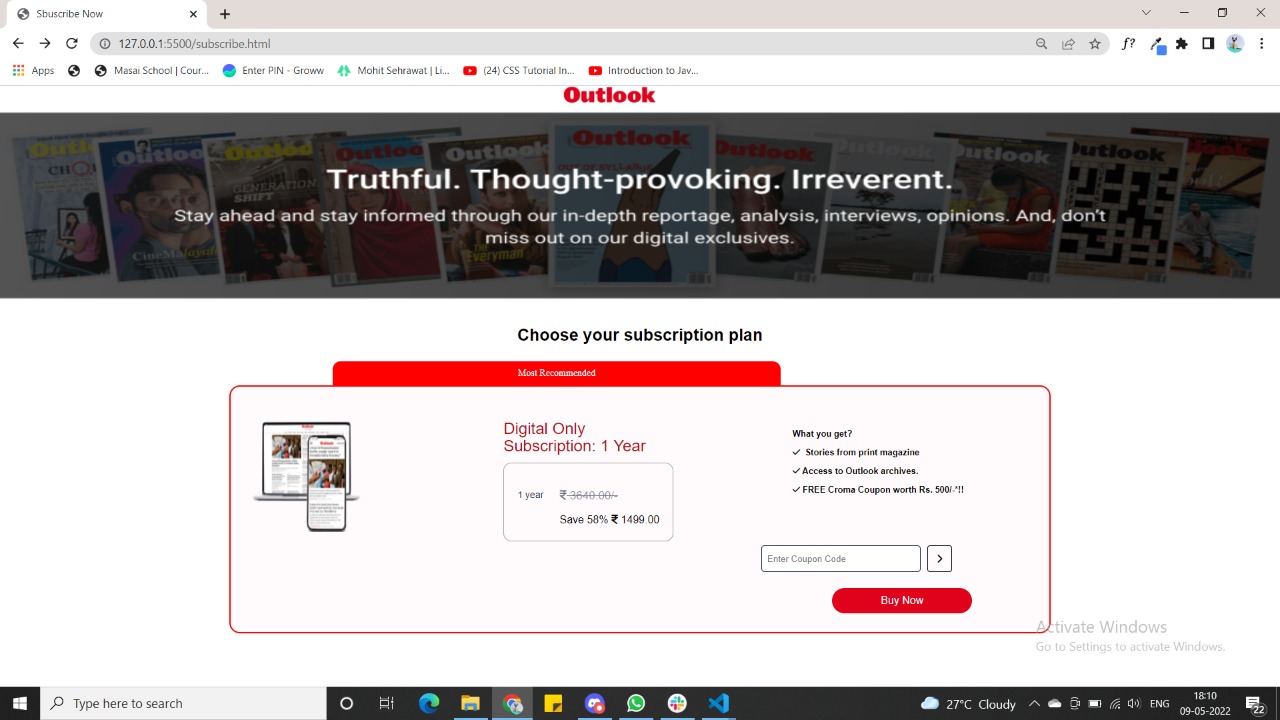 GitHub - ProtyushB/Outlook-India-Clone
