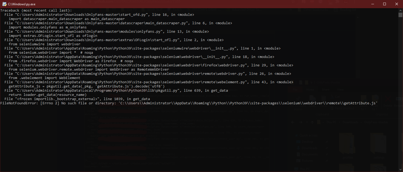 Anybody help me? · Issue #1592 · UltimaHoarder/UltimaScraper · GitHub