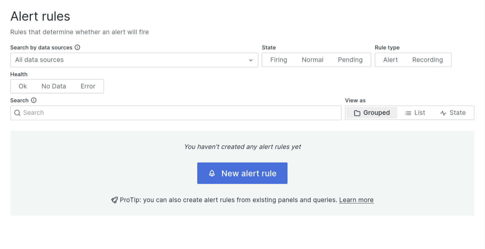 Alerting: Missing recording rule button on empty setup · Issue #73479 · grafana/grafana · GitHub