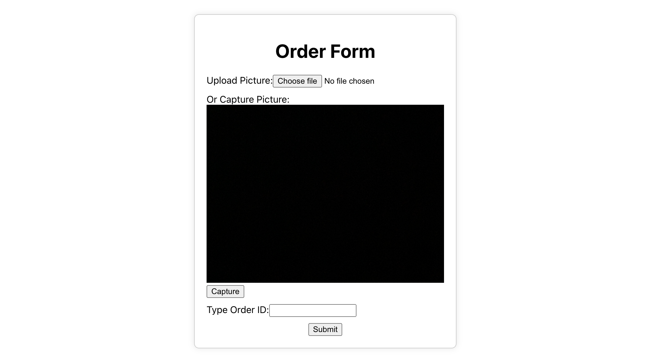 GitHub - purvasharma30/image-upload-form: React App for an order form ...