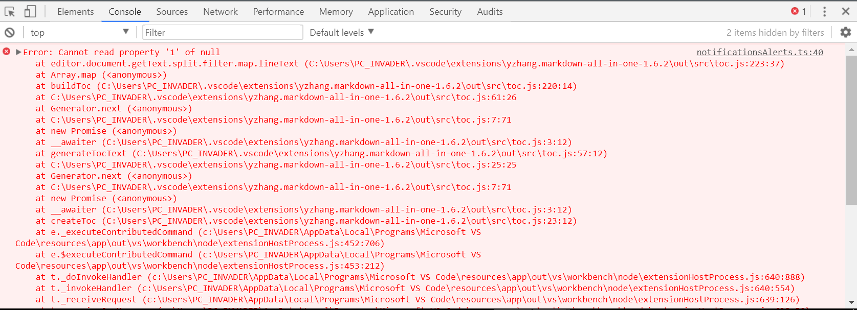 Error Cannot Read Property 1 Of Null · Issue 299 · Yzhang Ghvscode