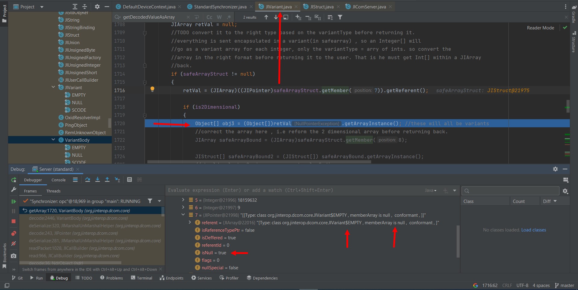 [Bug] NPE on processing incoming array with VT_EMPTY · Issue #21 · skyghis/j-interop-ng · GitHub