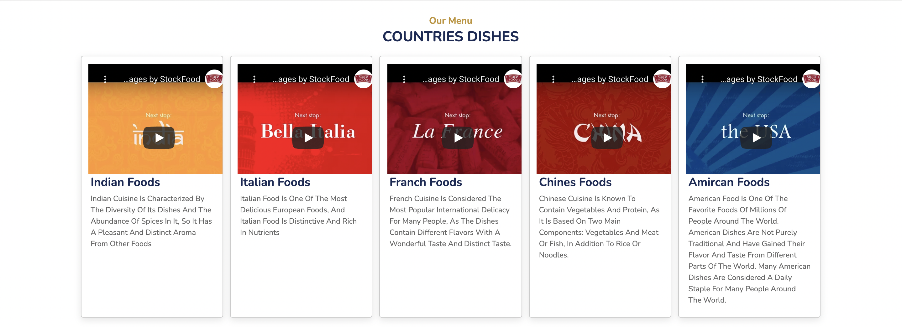 GitHub - YasserAlburaidi/Global-Foods: A website for displaying world food